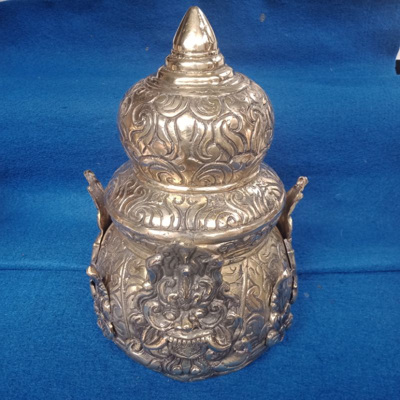 Jual Mahkota raja Kerajaan majapahit kuningan full besar antik | Shopee ...