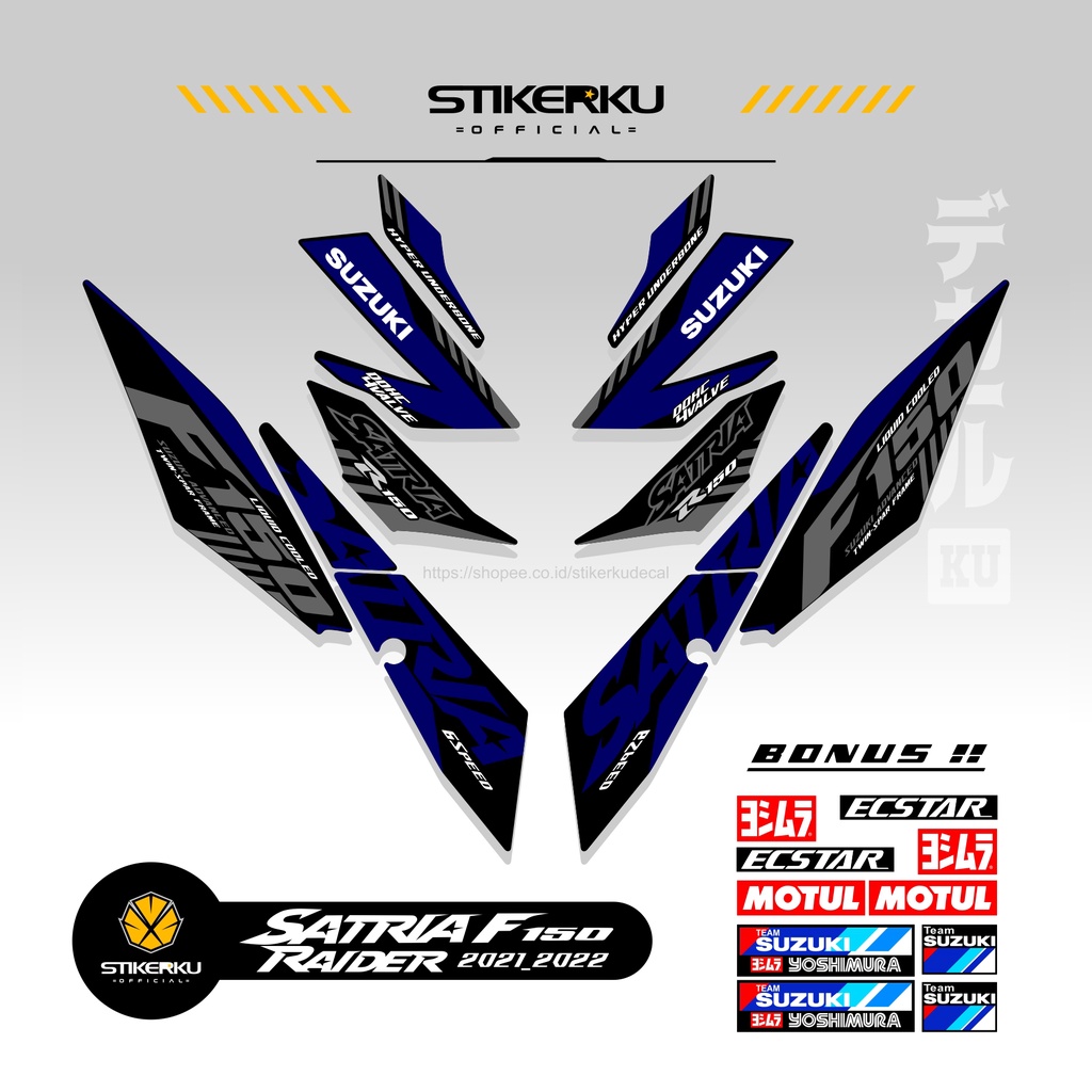 Jual SUZUKI SATRIA 150 / F150 / SATRIA F 150 / 2016-2022 / STICKER ...