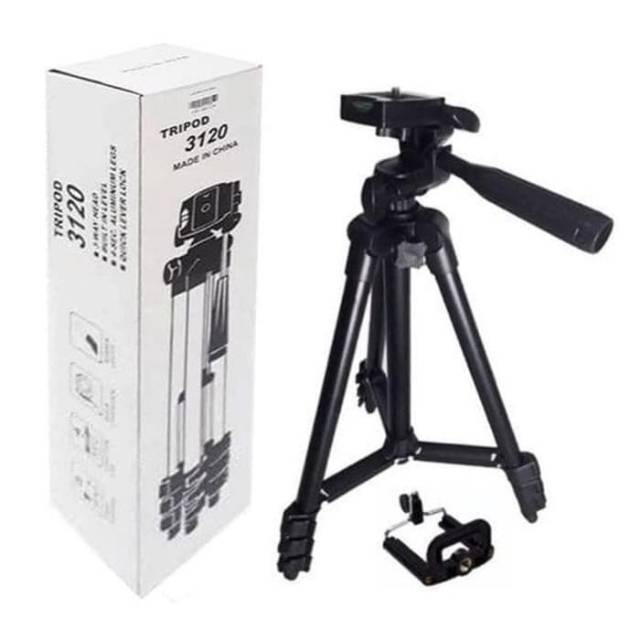 Jual BATAM GROSIR (PAR) Tripod 3120 / 3210 FULL BLACK 1Meter + Holder U ...