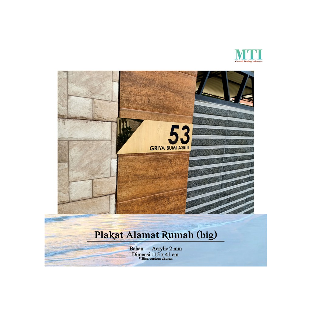 Jual Plakat Alamat rumah Acrylic HPL ( Big ) | Shopee Indonesia