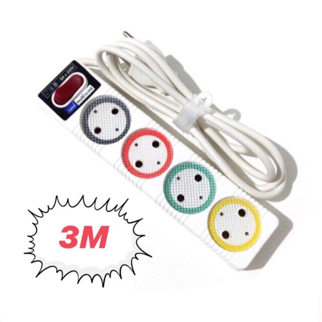 Jual Stop Kontak Yunior Multicord 4 Lubang 3M | Colokan Terminal L4 ...