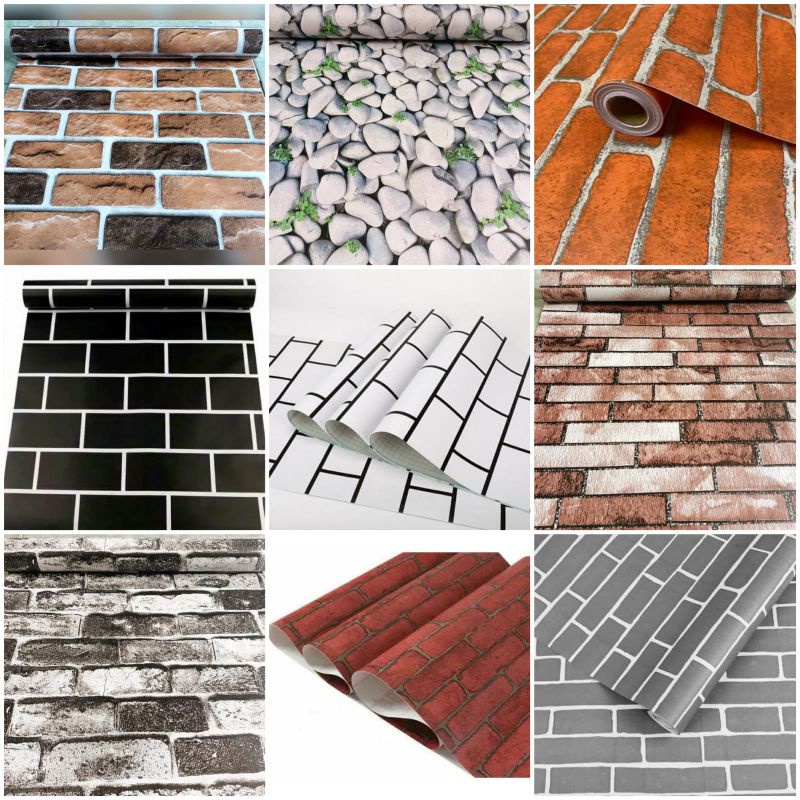 Jual Wallpaper Sticker Dinding Batu Bata 3D | Shopee Indonesia