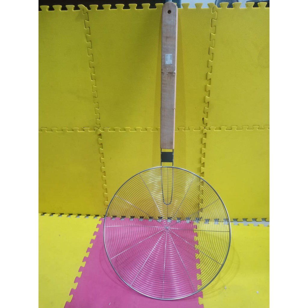Jual serok parabola gagang kayu jumbo / saringan kerupuk / saringan ...