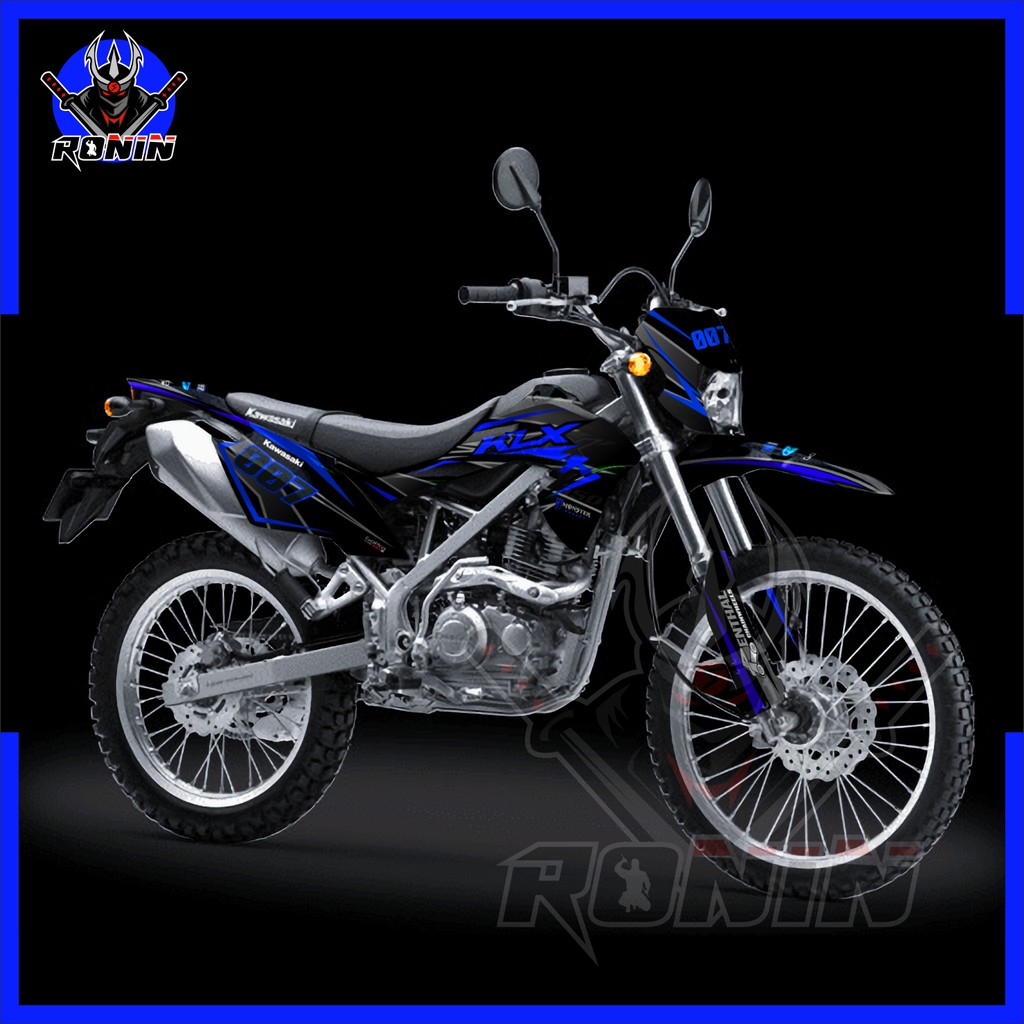 Jual Sticker Decal KLX 150 BF Motif Elegant Trail (BLUE) | Shopee Indonesia