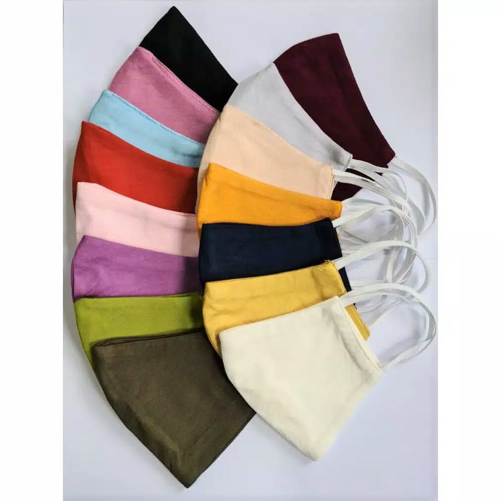 Jual Masker Kain Non Medis 3 Lapis/Ply/Earloop-Dewasa | Shopee Indonesia