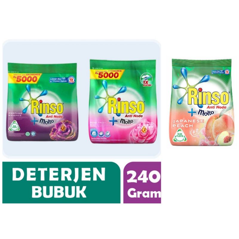 Jual Rinso Bubuk 5000 / Rinso Molto Deterjen Bubuk 240gr | Shopee Indonesia