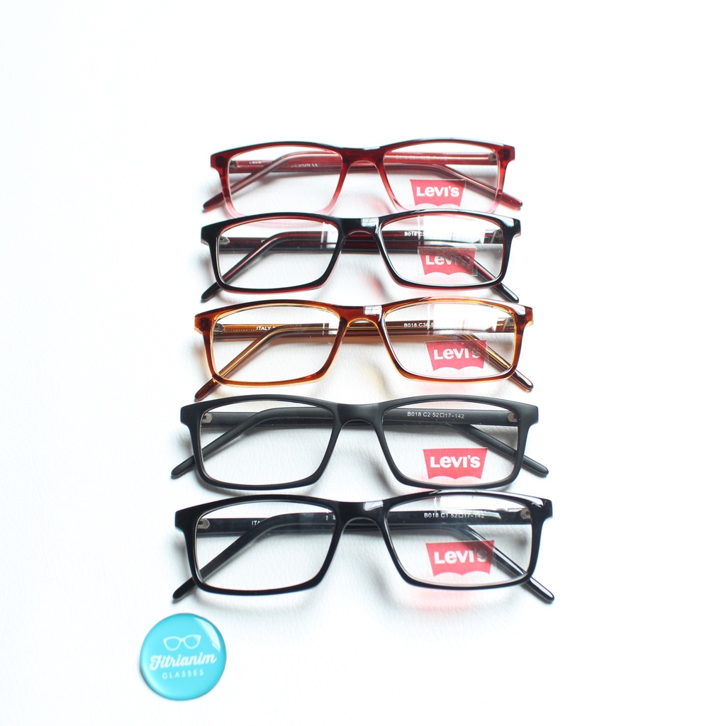 Jual Frame Kacamata Kotak Persegi Panjang 018 (Normal s/d -15.00) Lensa ...