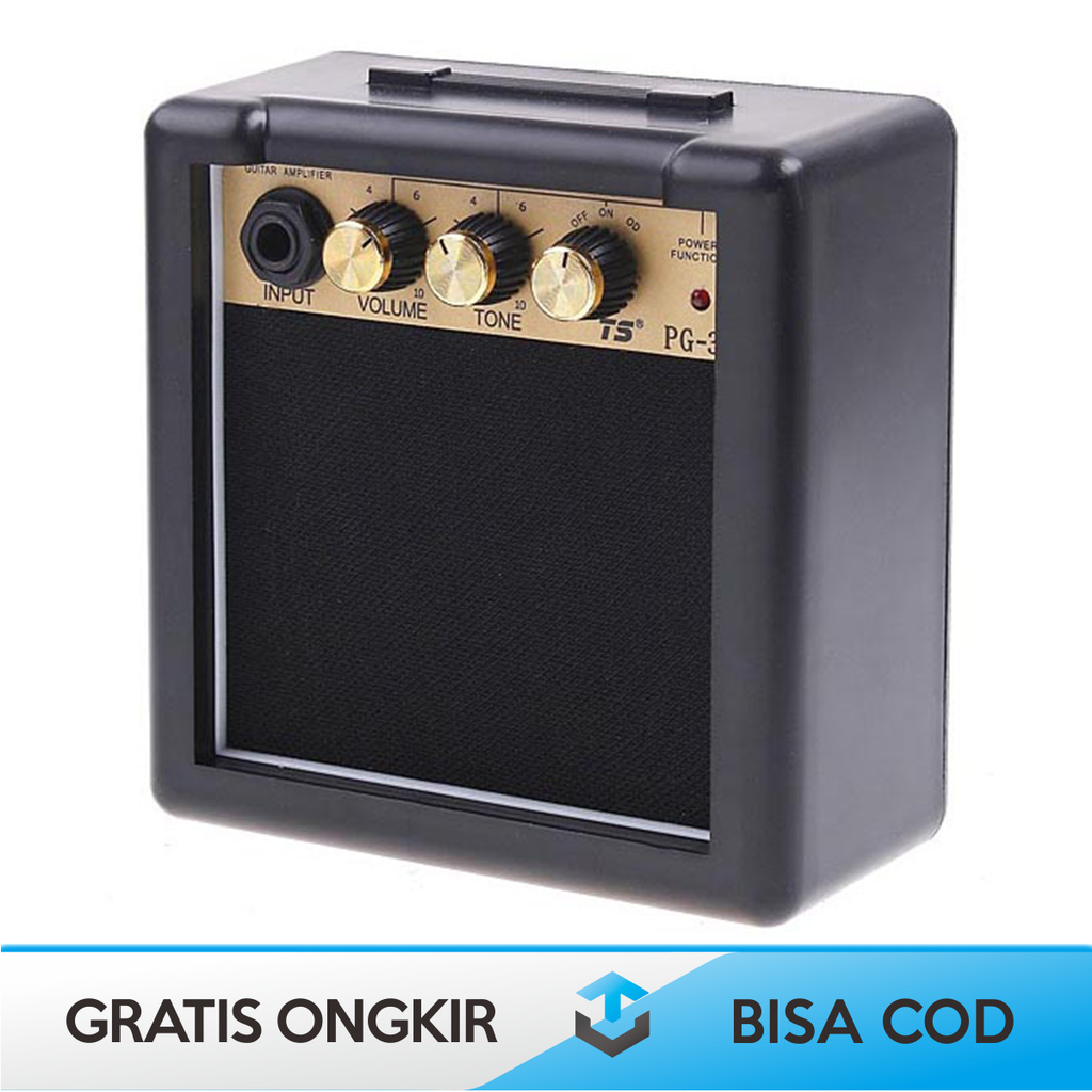 Jual AMPLIFIER MINI PORTABLE GITAR LISTRIK 9V gitarPG 3 W POWER SPEAKER ...