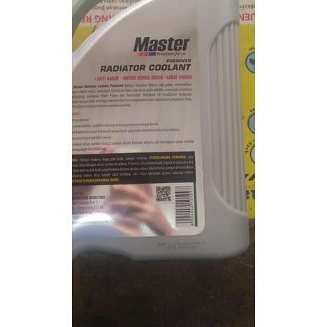 Jual Air Radiator Coolant Master Premixed Hijau 4 Liter Galon PROMO ...