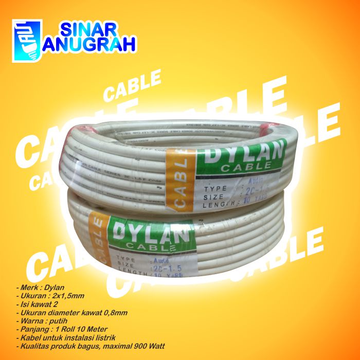 Jual Kabel Listrik 2x1,5 / Kabel Dylan 10 M | Shopee Indonesia