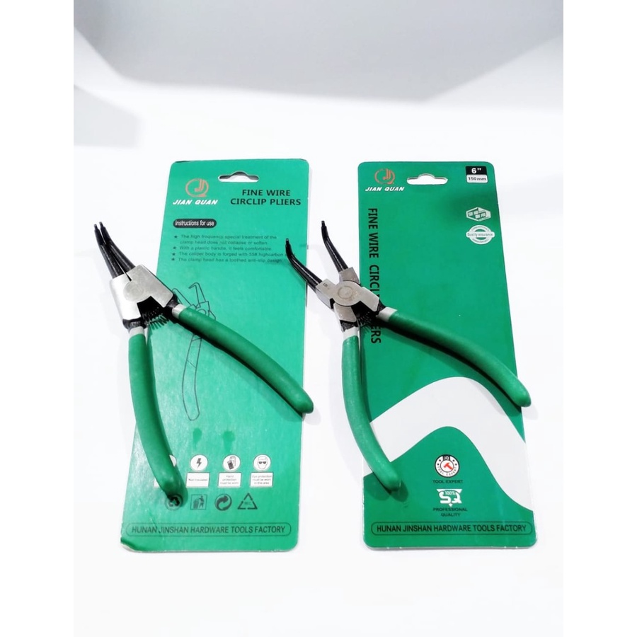 Jual PROMO!! PAKET 2 Tang Snap Ring 6" bengkok Tekan Buka + Tekan Tutup ...