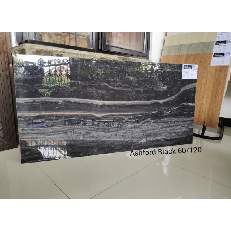 Jual GRANITE LANTAI 60X120 ASHFORD BLACK / VALENTINO GRESS / KW1 ...
