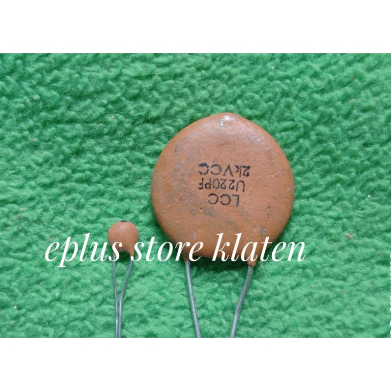 Jual kapasitor keramik coklat 220pf 2kv capacitor npo high voltage hv ...