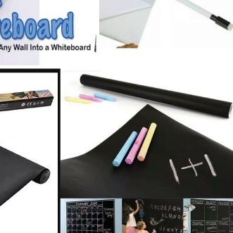 Jual Papan Tulis Black Board White Board wallpaper sticker Warna HITAM ...