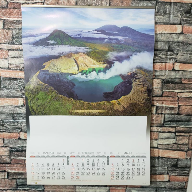 Jual kalender dinding 2022 triwulan pemandangan alam AO 111 | Shopee ...