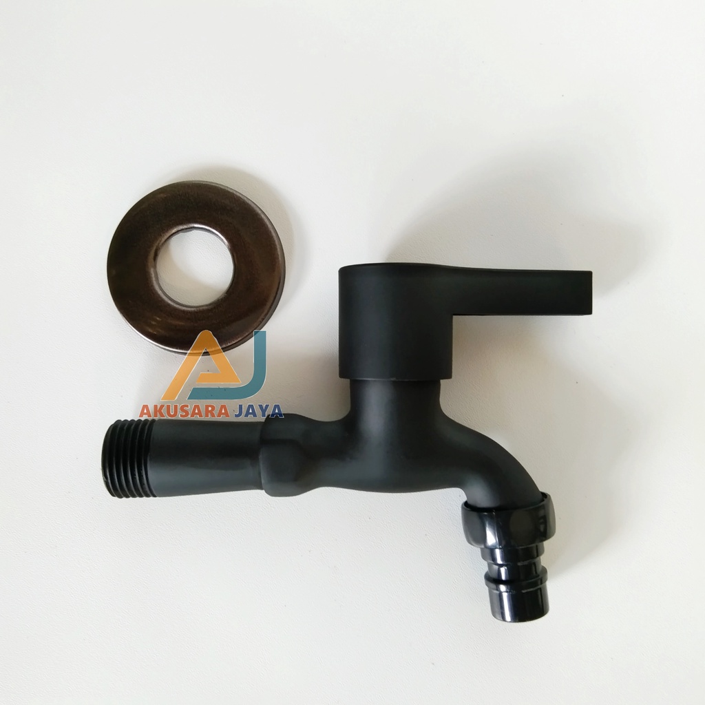 Jual Kran Tembok / Kran Air / Kran Taman Engkol BLACK | Shopee Indonesia