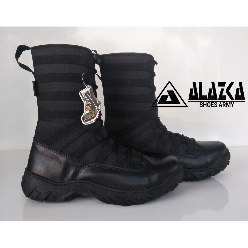 Jual Sepatu PDL Kulit Ninja Nike Dop Sol Komando Merek Alazka | Shopee ...