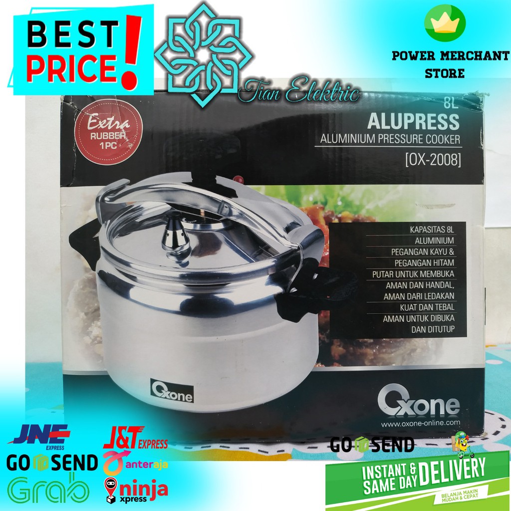 Jual OXONE OX-2008 Alumunium Pressure Cooker / Presto 8 Liter | Shopee Indonesia