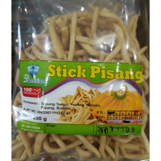 Jual STICK STIK PISANG 9 BERLIAN CAMILAN CEMILAN KHAS MALANG | Shopee ...
