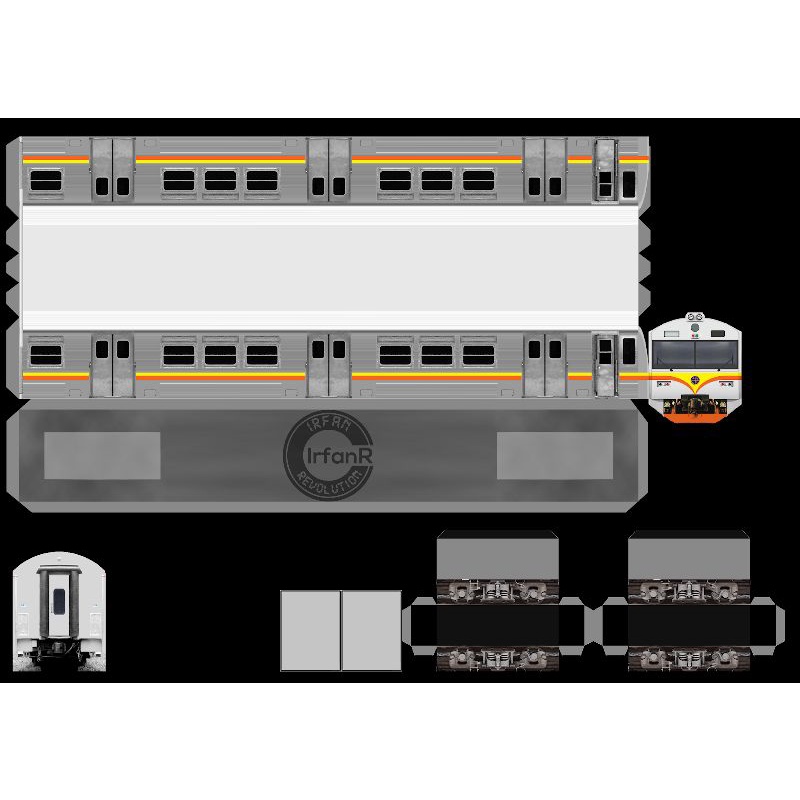 Jual lembaran pola papercraft KRL skala 50 | Shopee Indonesia