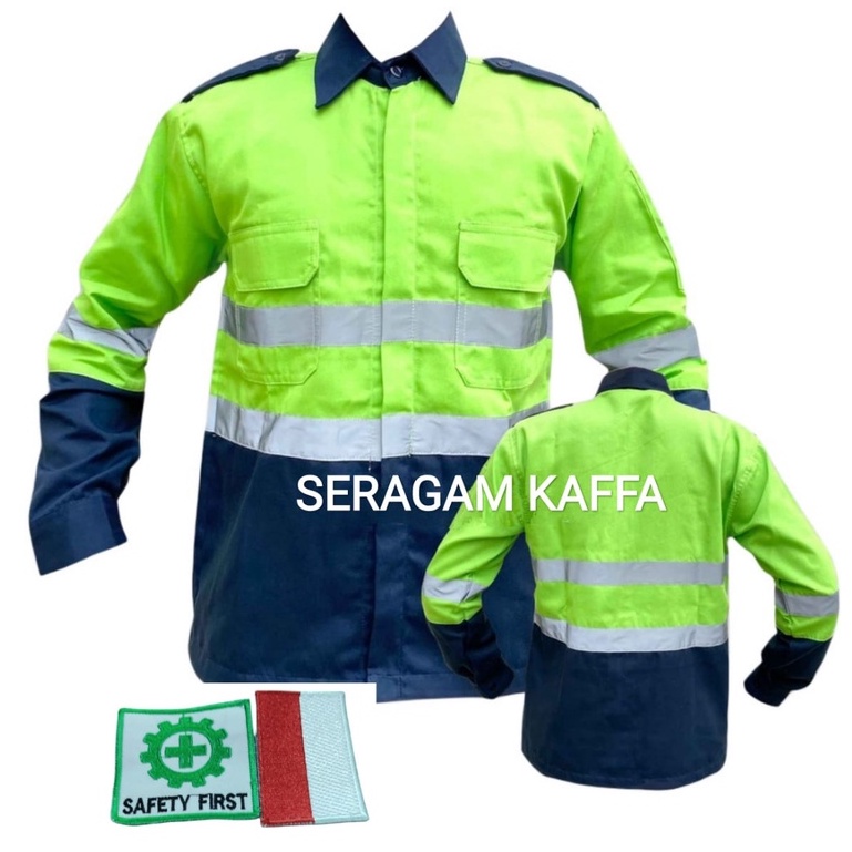 Jual Wearpack Safety Seragam Kerja Baju kombi Lengan Panjang Hijau ...