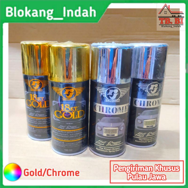 Jual Pilox RJ London 18KT Gold dan Chrome 150cc / Cat Semprot 18KT Gold ...