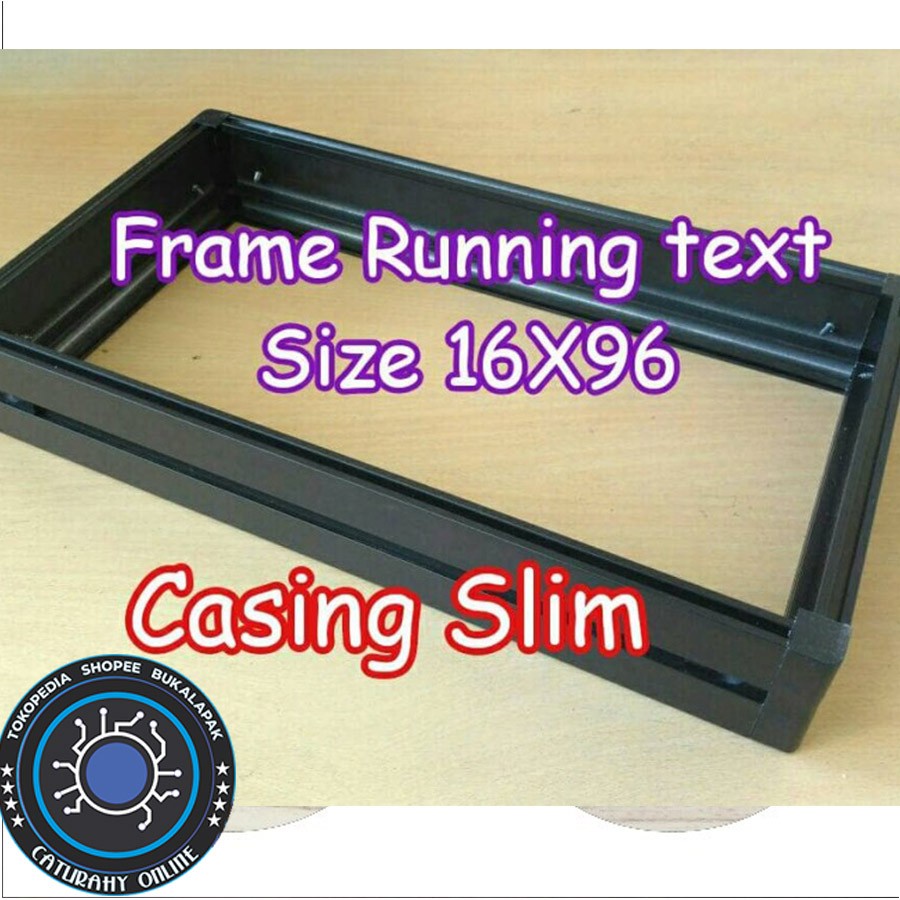 Jual Casing Running text slim 16x96 frame teks | Shopee Indonesia