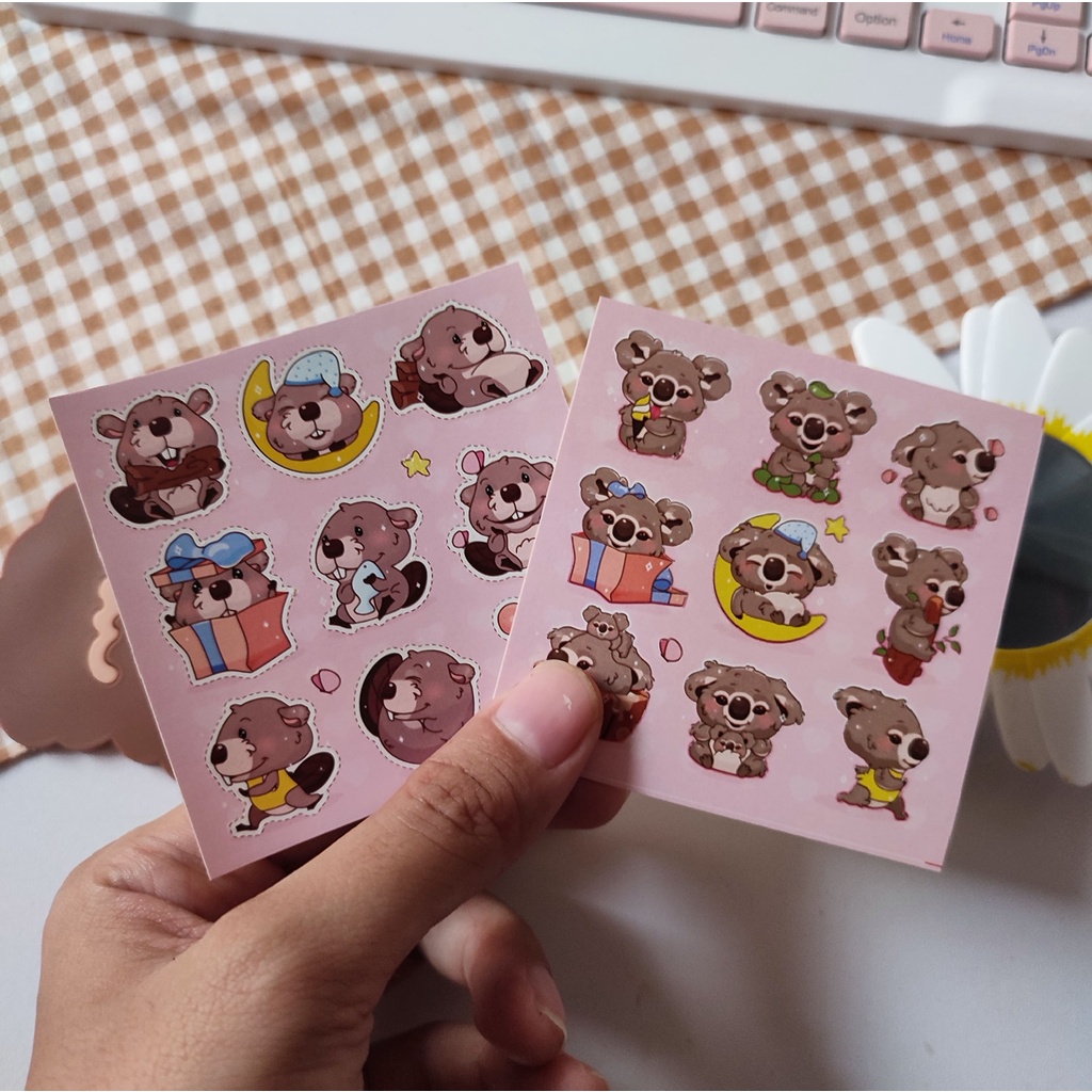 Jual stiker beruang aesthetic sticker case aesthetic | Shopee Indonesia