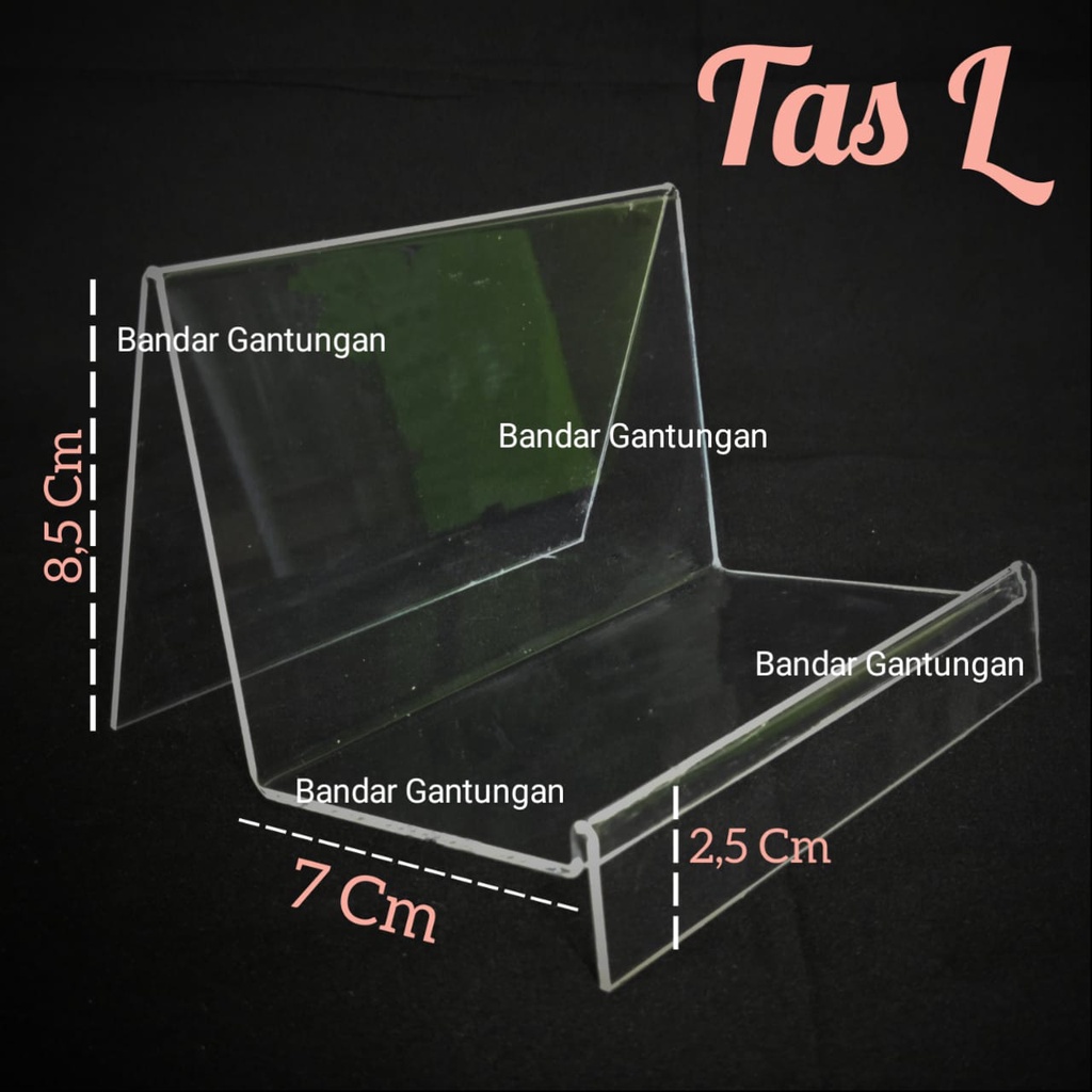 Jual Akrilik Dompet Acrylic Tas Stand Pajangan Hantaran Akrilik ...