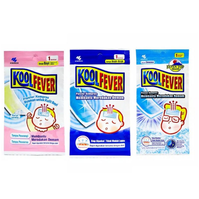 Jual Koolfever Plester Demam Penurun Panas Bayi, Anak & Dewasa / Kool Fever / Cool Fever ...