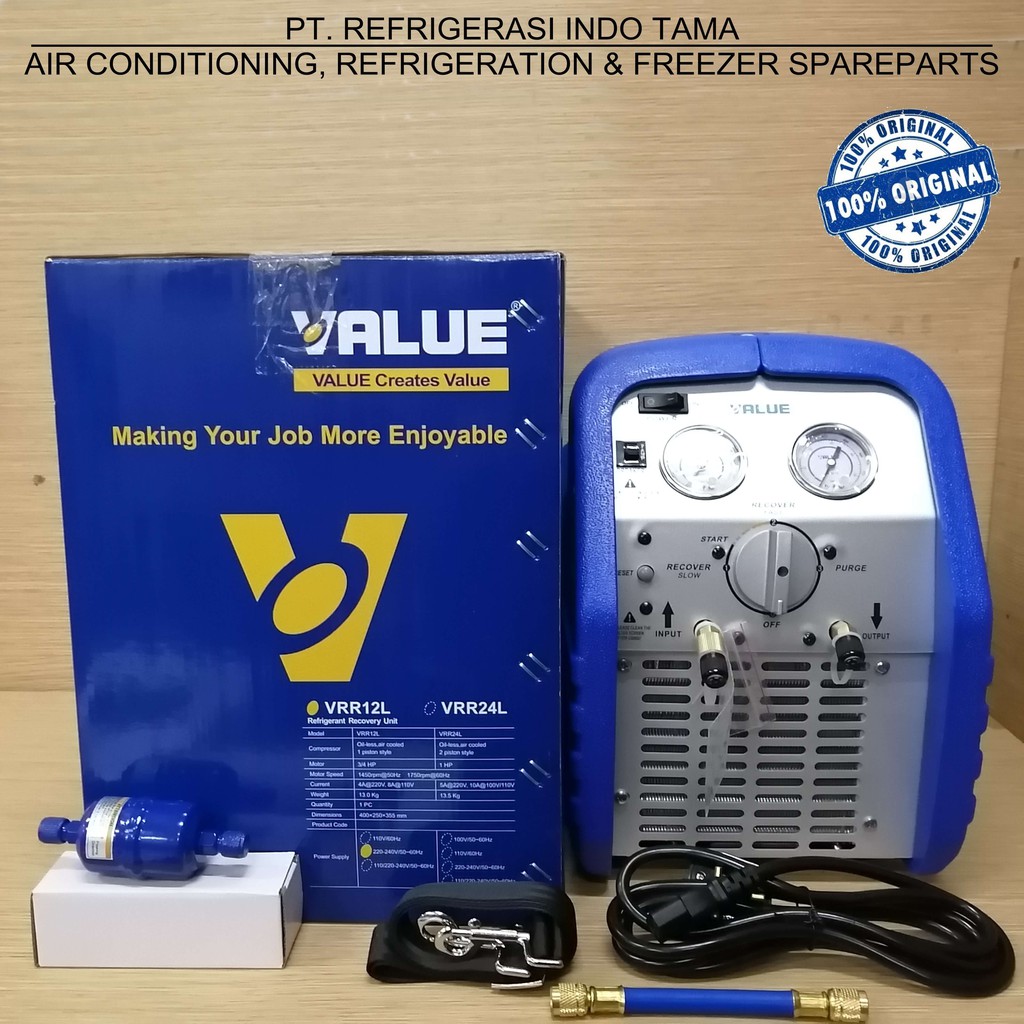 Jual RECOVERY UNIT VALUE VRR12L 3/4 HP ( 3/4 PK ) - REFRIGERANT ...