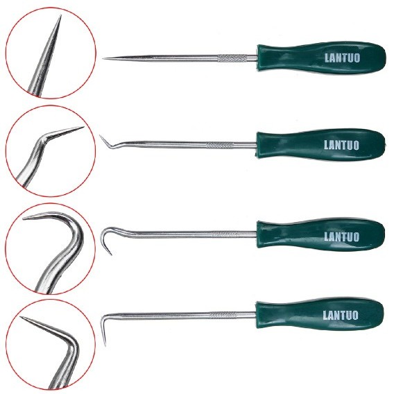 Jual Mini Hook Pick Set 4pcs alat cungkil seal paking ring seal - obeng ...