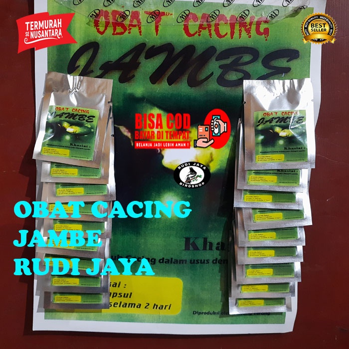 Jual OBAT CACING JAMBE HIJAU PINANG MUDA RUDI JAYA 1 SACHET OBAT CACING ...