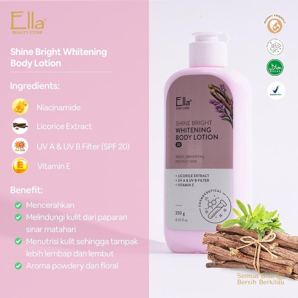 Jual Ella Skincare Whitening Body Lotion SPF 20 Pink Original | Shopee ...