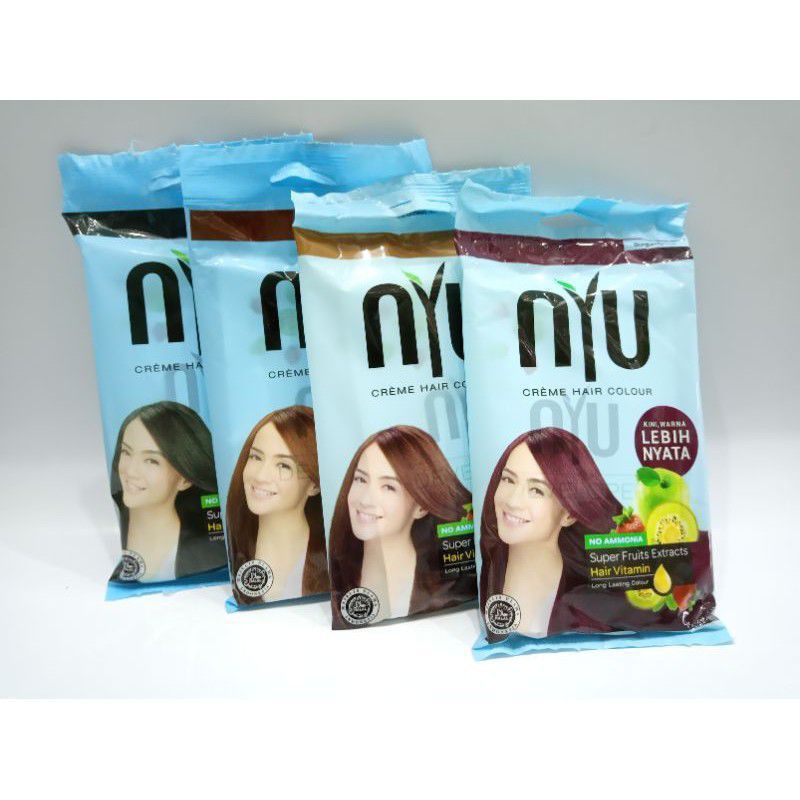 Jual NYU HAIR COLOR SACHET KEMASAN BARU NYU SEMIR RAMBUT BUAT UBAN ...