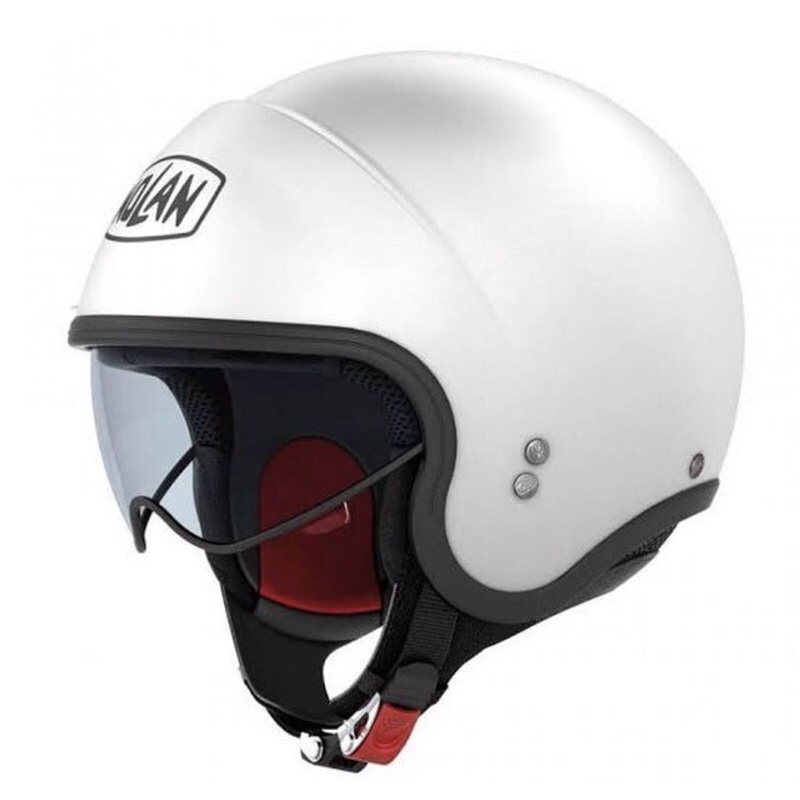 Jual Nolan Half Face Helmet N21 Classic White Visor New Italy Helmet | Shopee Indonesia