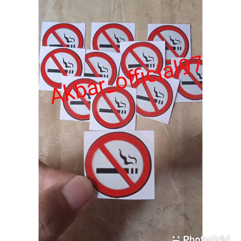 Jual Stiker dilarang foto Sticker dilarang merokok dilarang pegang ...