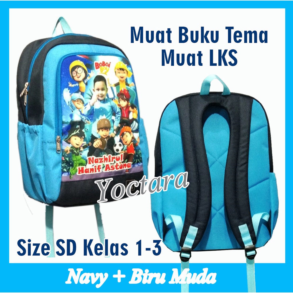 Jual YOCTARA T38+ | Tas Anak Pakai Foto Nama dan Karakter Boboiboy ...
