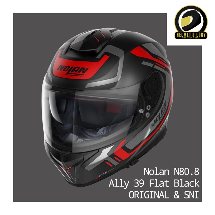 Jual Nolan N80.8 Ally 39 Flat Black N80-8 N808 Helm Full Face | Shopee ...