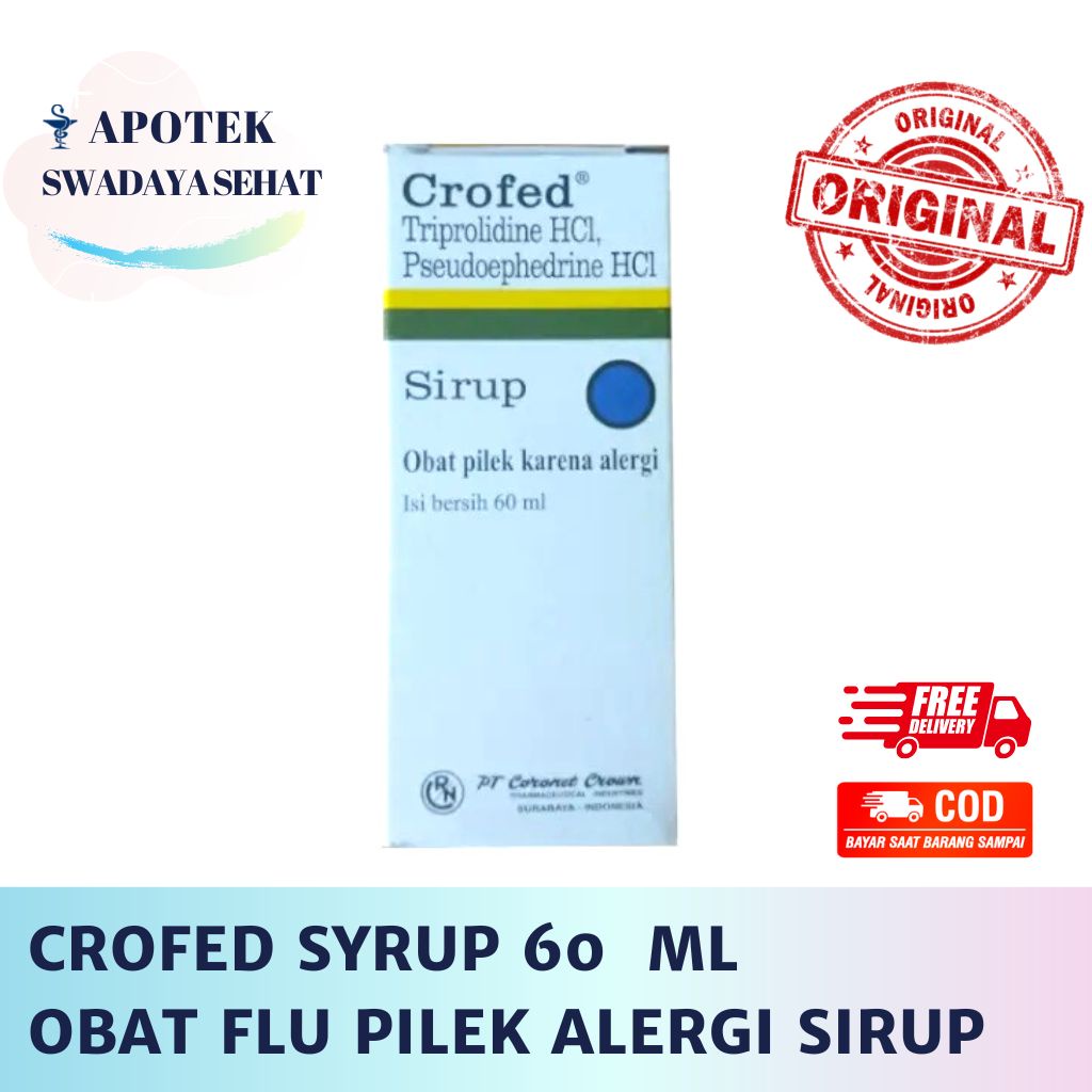 Jual CROFED Syrup 60ml - Obat Flu Pilek Alergi Anak & Dewasa Sirup ...