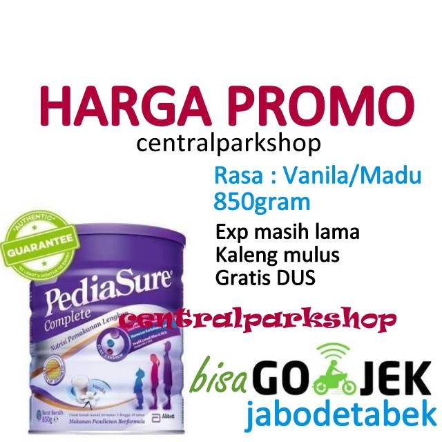 Jual Pediasure Complete Vanila 850gr Vanilla 850gram 850 gram/ Centralparkshop | Shopee Indonesia