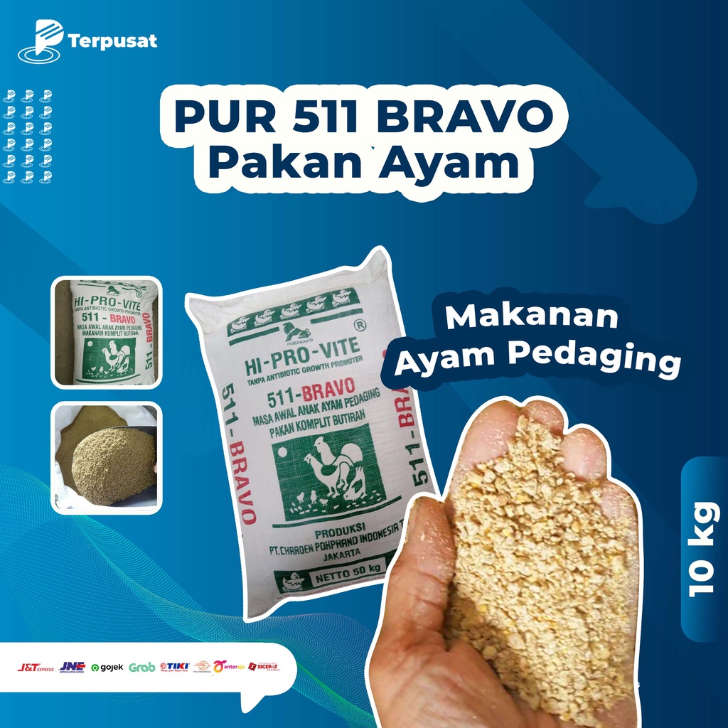 Jual Per 10 Kg 511 - Bravo Pur / Vour Ayam Pakan Ayam Pedaging | Shopee ...