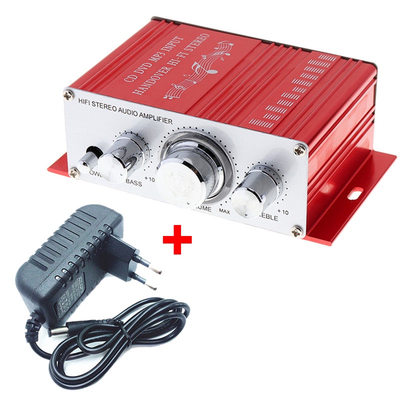 Jual Ampli Mini HiFi Stereo Power Amplifier Treble Bass Booster 12V 2.1 ...