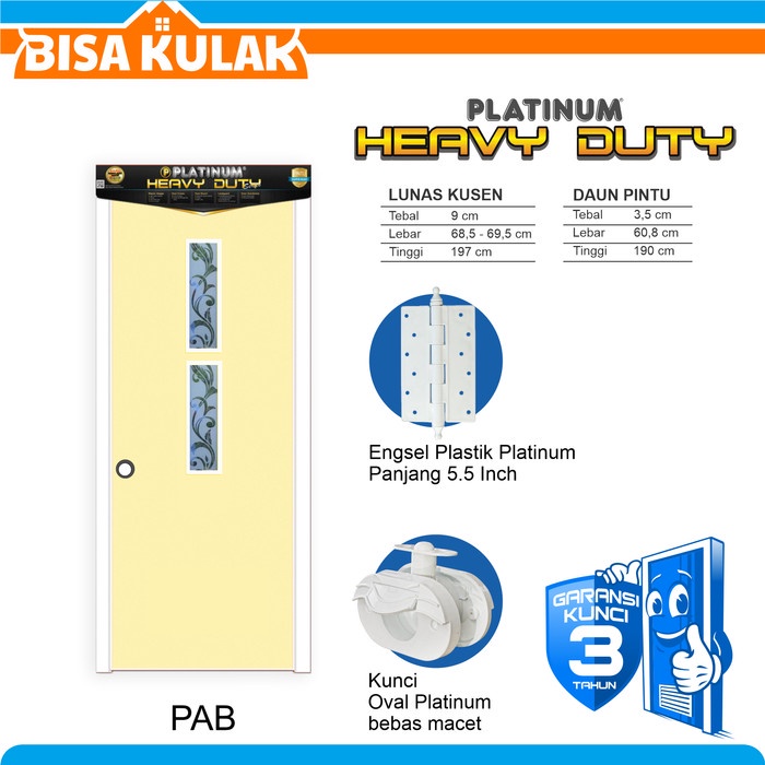 Jual Pintu Kamar Mandi Platinum Heavy Duty - Kaca PAB | Shopee Indonesia