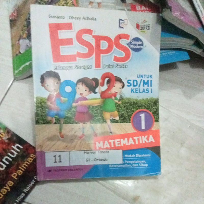 Jual buku esps matematika kelas 1 SD penerbit Erlangga kurikulum 2013 ...