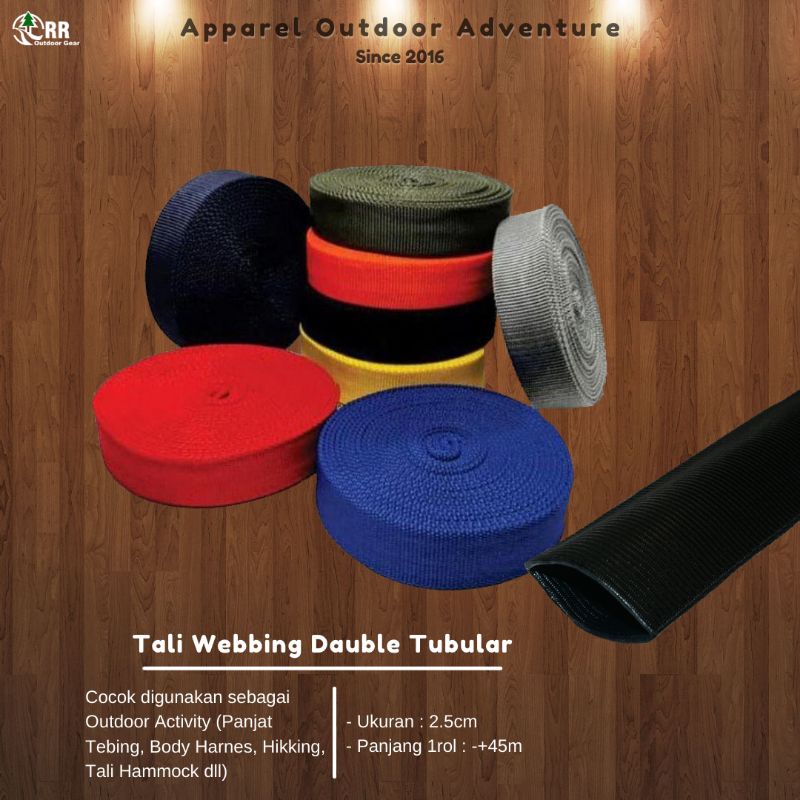 Jual Tali Webbing Tubular Dauble/Tali Hammock/Tali Panjat Tebing ...