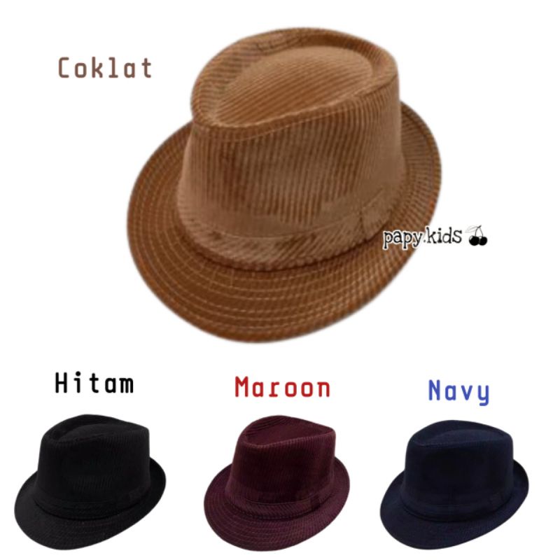 Jual Topi Fedora Corduroy F2 / Topi fedora / Topi Import | Shopee Indonesia