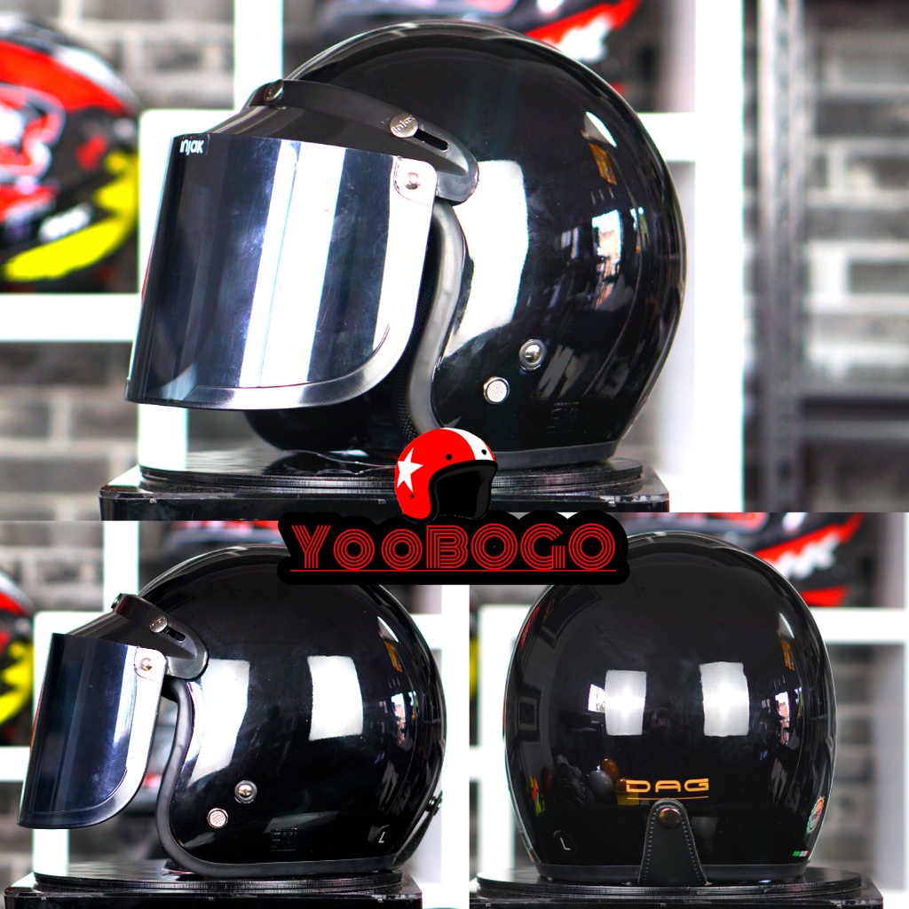 Jual HELM RETRO CLASSIK DAG 02 ORIGINAL STANDARD SNI | Shopee Indonesia