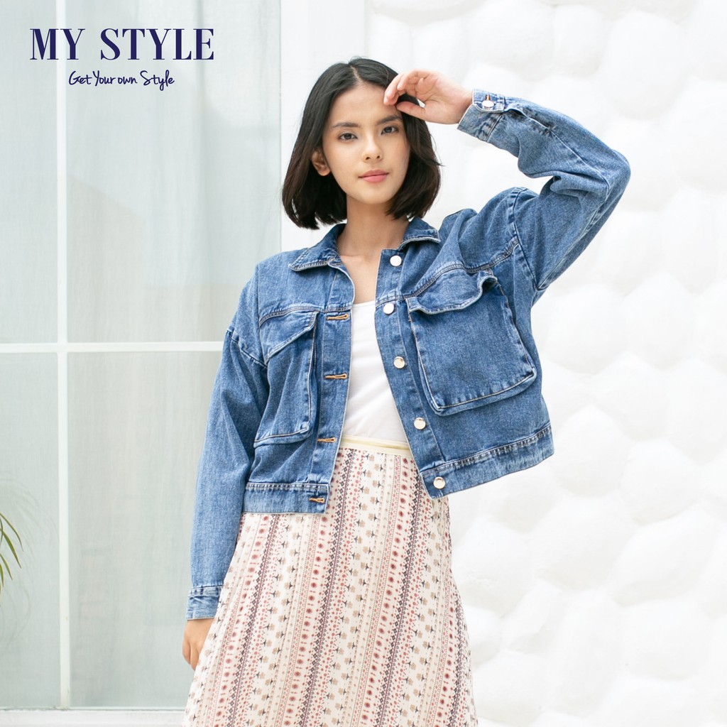 Jual MyStyle Odelia Jacket Denim JKT-055 | Shopee Indonesia