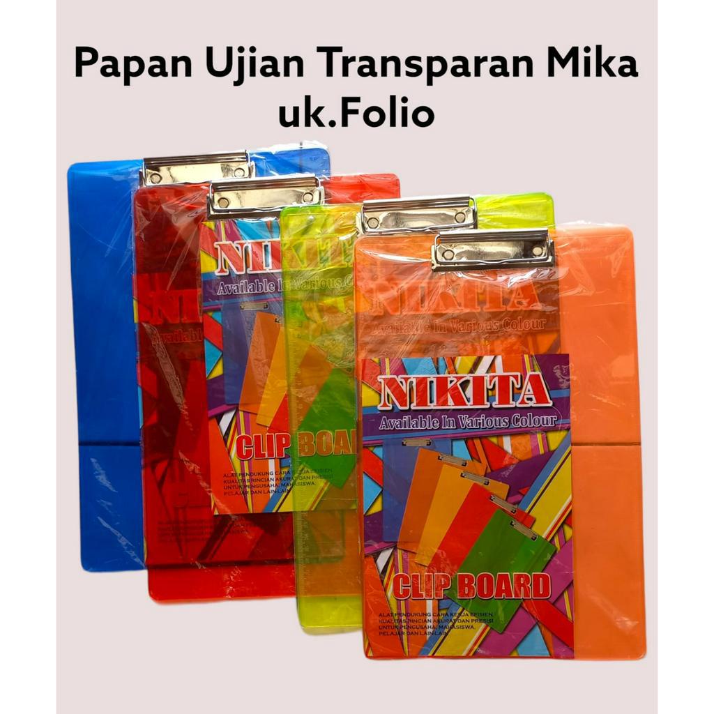 Jual Papan Ujian Transparan Mika F4 (Clipboard Folio) | Shopee Indonesia